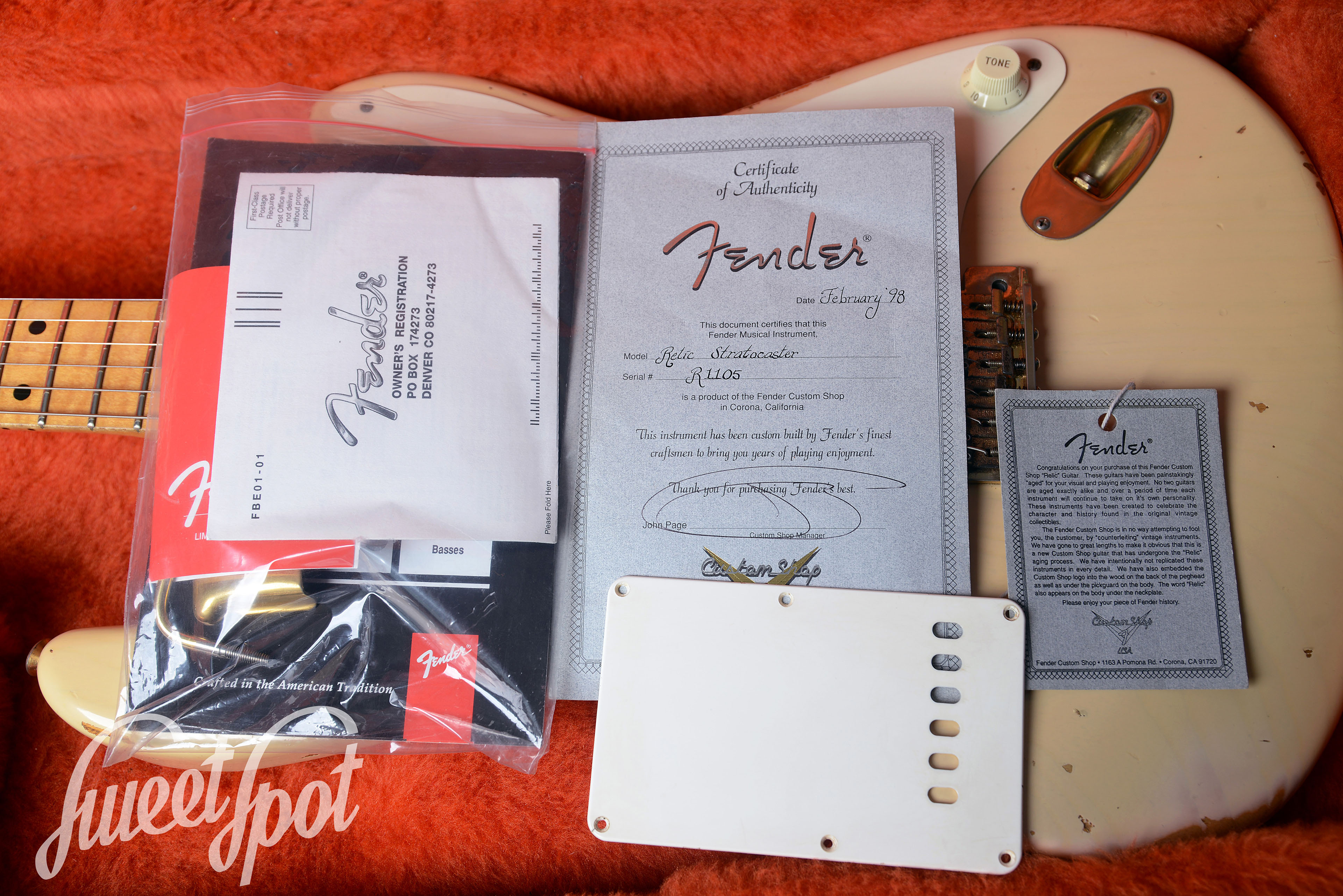 1998 Fender Stratocaster Custom Shop Cunetto Mary Kaye - Sweetspot ...